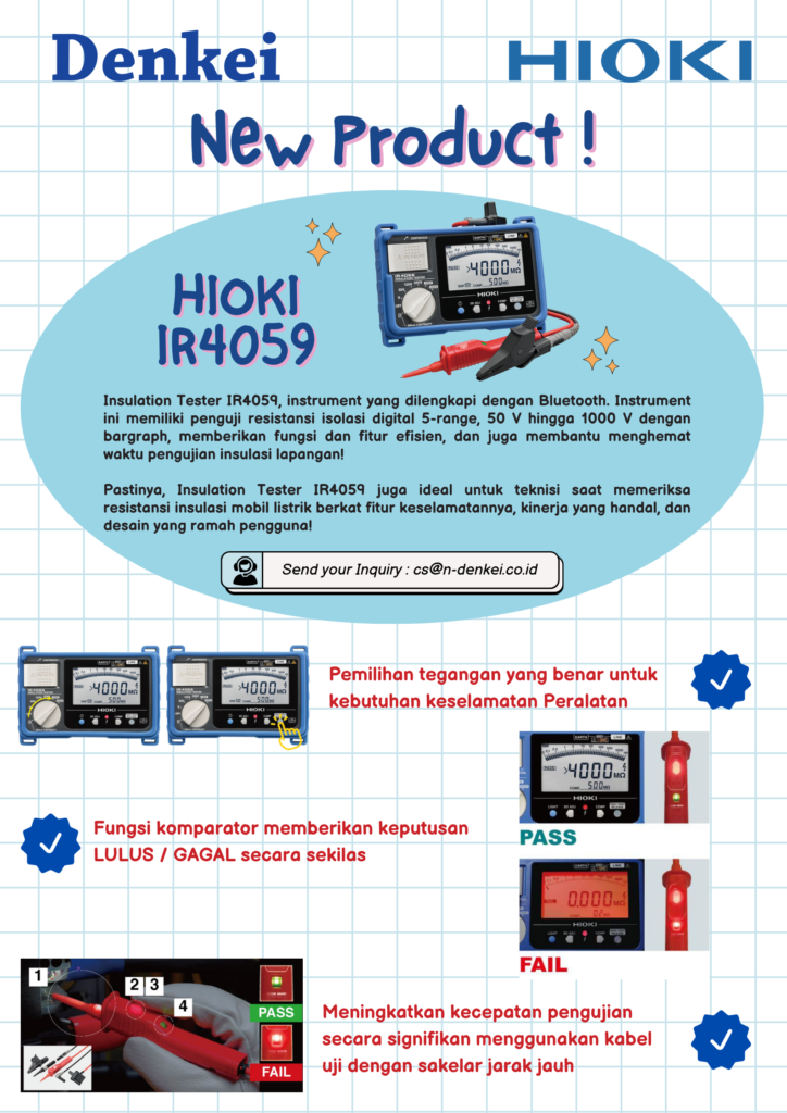 [ NEW PRODUCT ] HIOKI IR4059 | PT. NIHON DENKEI INDONESIA Jakarta