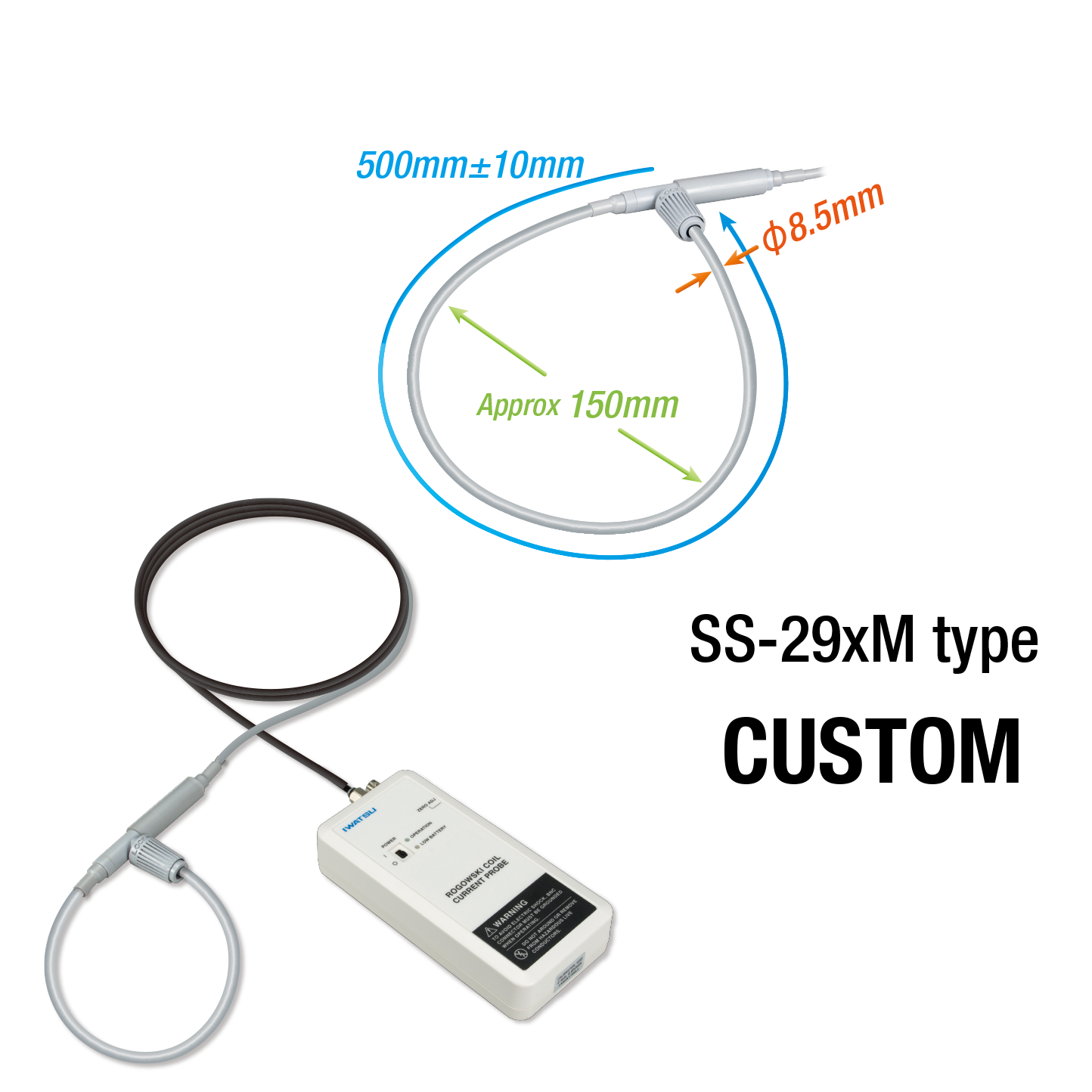 【IWATSU ELECTRIC】Rogowski Coil Current Probe SS-290 Series SS-297M ...